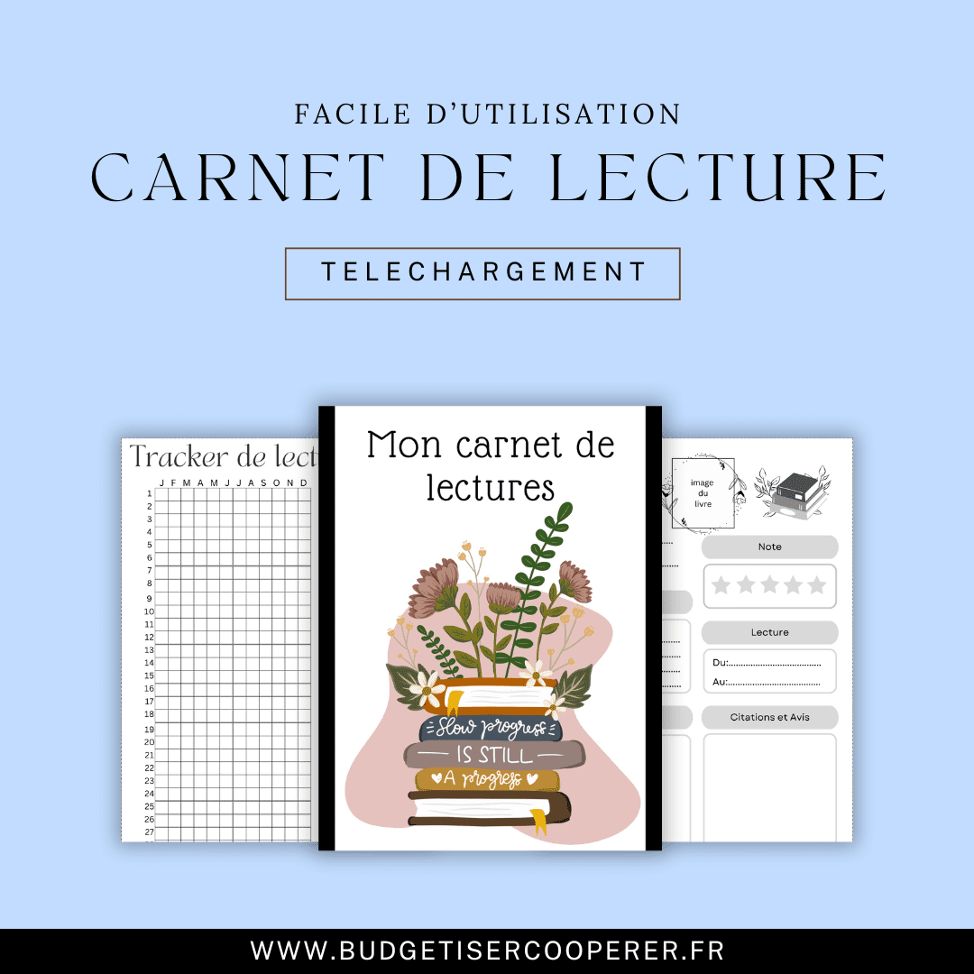 Carnet de Lectures - à imprimer - Budgetisercooperer